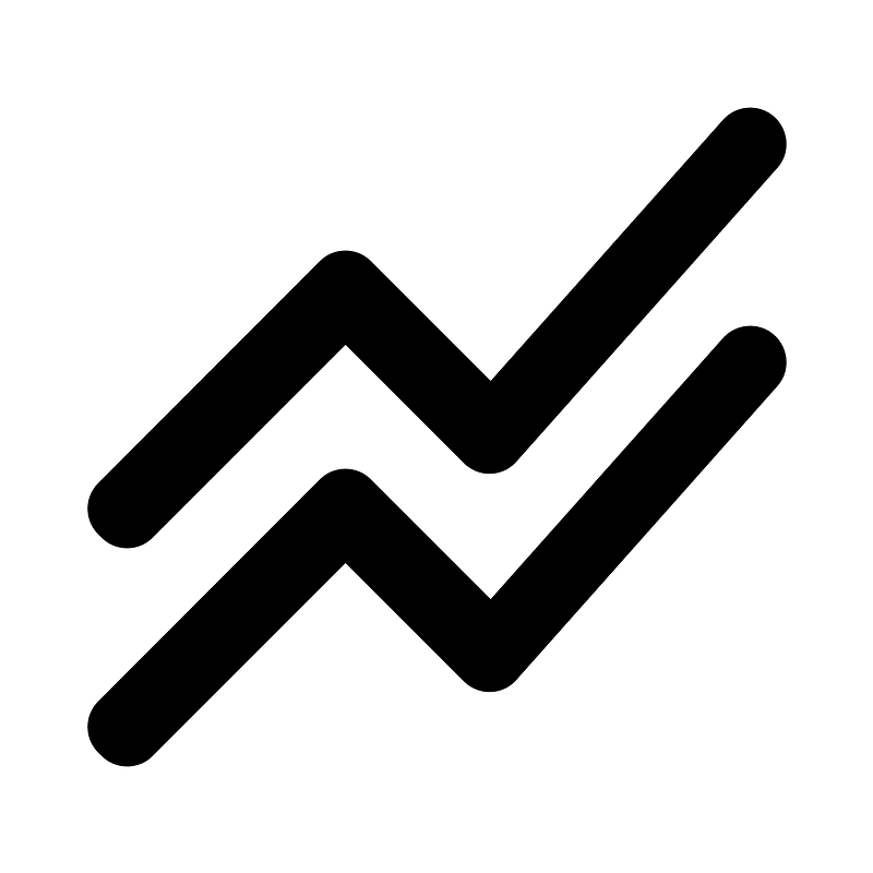 Stacked line chart - Free vector icons on creazilla.com