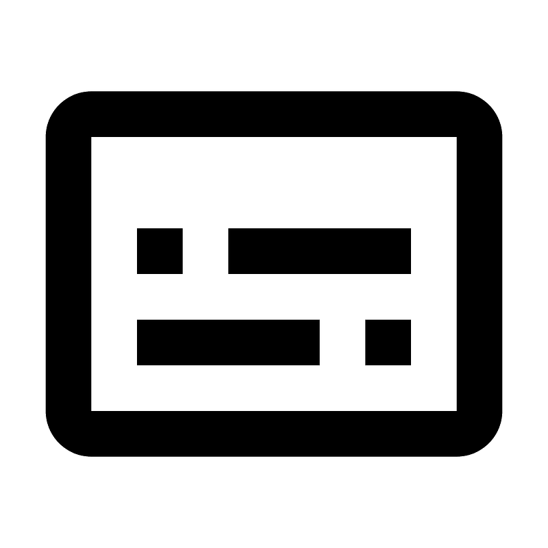 Subtitles icon. Free download transparent .PNG | Creazilla