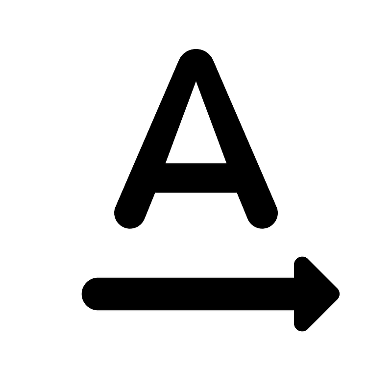 Text rotation none icon. Free download transparent .PNG | Creazilla