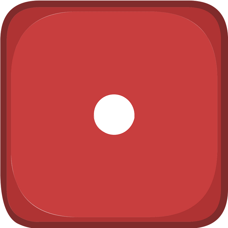 Red dice 2-01 one icon. Free download transparent .PNG | Creazilla