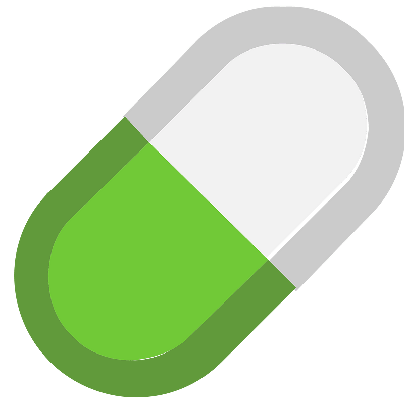 Green pill icon. Free download transparent .PNG | Creazilla