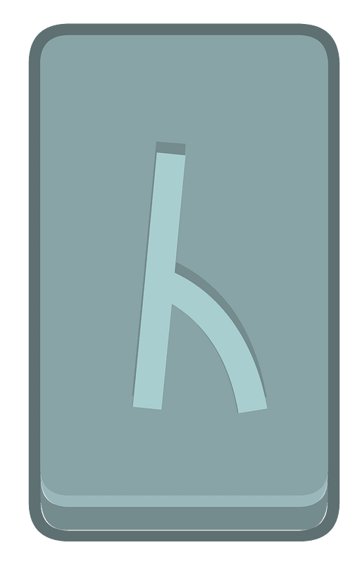 Blue rectangle outlined rune icon. Free download transparent .PNG ...