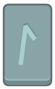 Blue rectangle outlined rune icon. Free download transparent .PNG ...