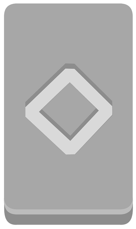 Grey rectangle rune icon. Free download transparent .PNG | Creazilla