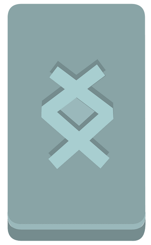 Blue rectangle rune icon. Free download transparent .PNG | Creazilla