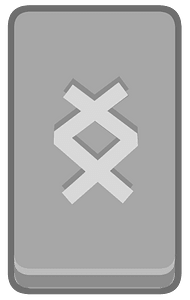 Blue rectangle rune icon. Free download transparent .PNG | Creazilla