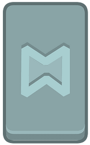 Blue rectangle outlined rune - Free vector icons on creazilla.com