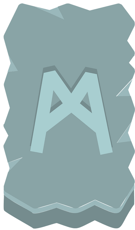 Blue rough rectangle rune icon. Free download transparent .PNG | Creazilla