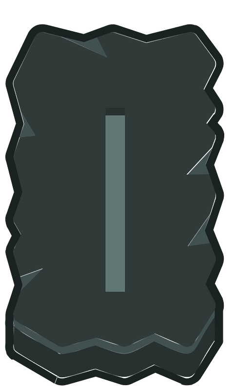 Black rough rectangle outlined rune icon. Free download transparent ...