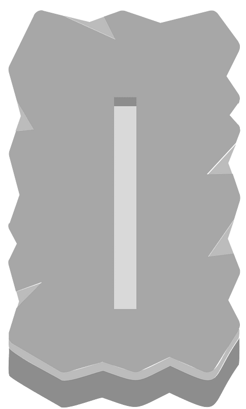 Grey rough rectangle rune icon. Free download transparent .PNG | Creazilla