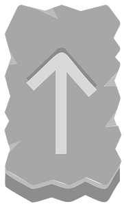 Grey rough rectangle rune icon. Free download transparent .PNG | Creazilla