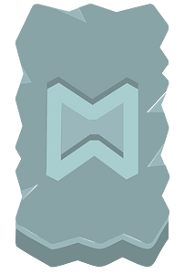 Blue rough rectangle rune icon. Free download transparent .PNG | Creazilla