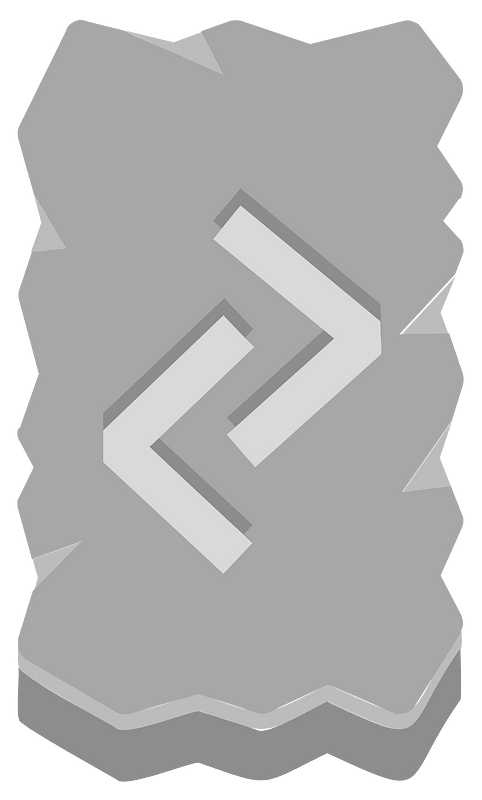 Grey rough rectangle rune icon. Free download transparent .PNG | Creazilla