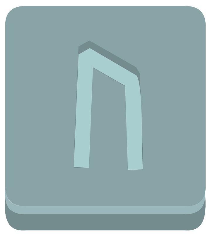 Blue square runes icon. Free download transparent .PNG | Creazilla