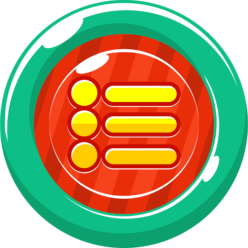 Round yellow checklist button icon. Free download transparent .PNG ...