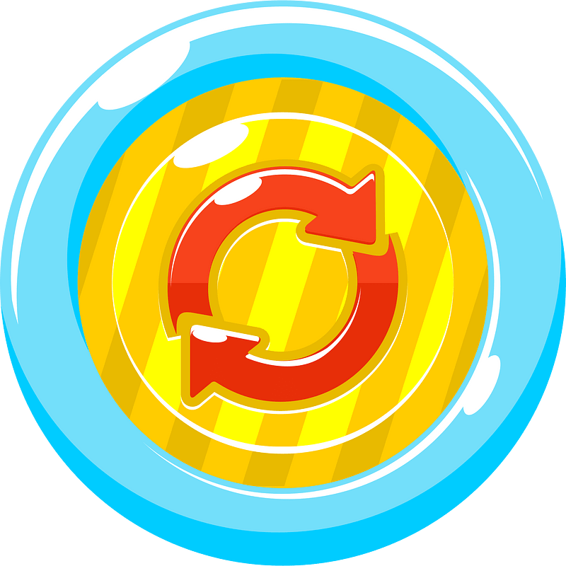Round red refresh button icon. Free download transparent .PNG | Creazilla