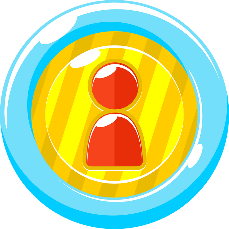 Round red user button icon. Free download transparent .PNG | Creazilla