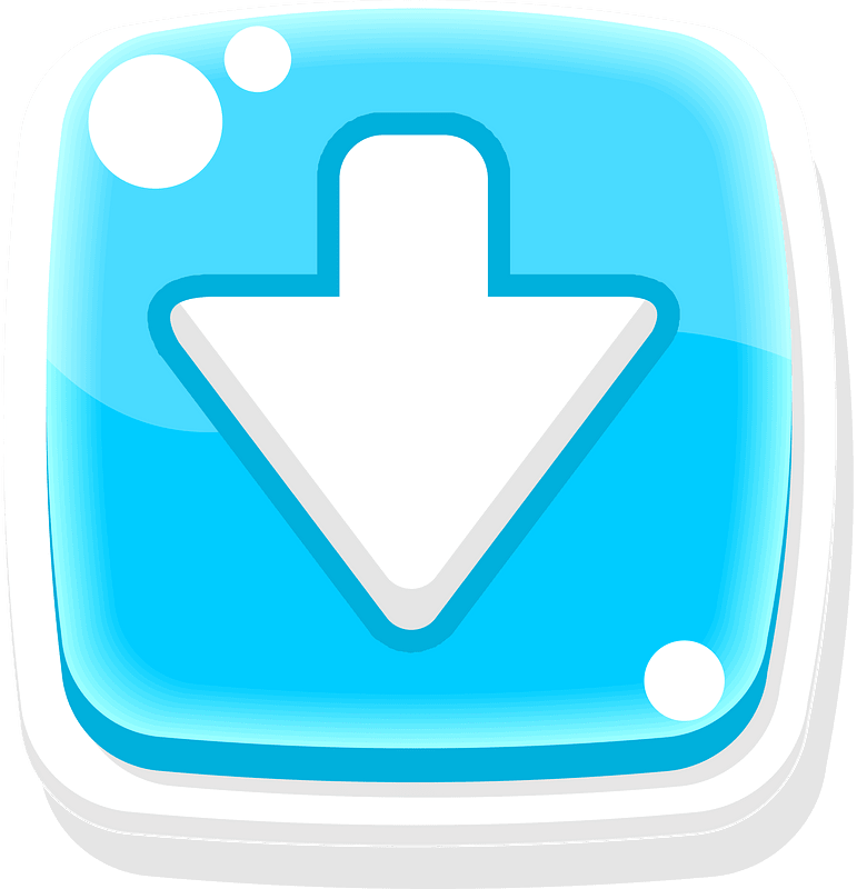 Rounded blue arrow button down - Free vector icons on creazilla.com