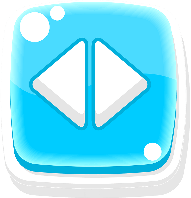 Rounded blue arrow button left right icon. Free download transparent ...