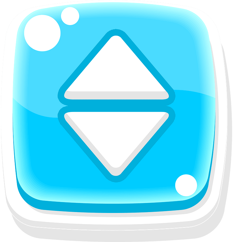 Round blue arrow button up down - Free vector icons on creazilla.com