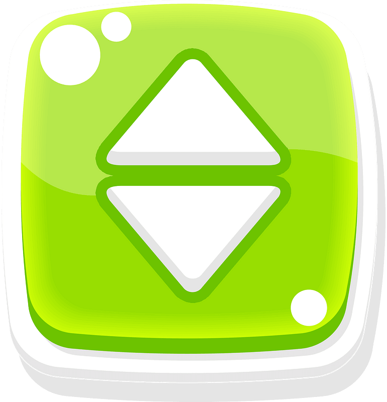 Round green arrow button up down icon. Free download transparent .PNG ...