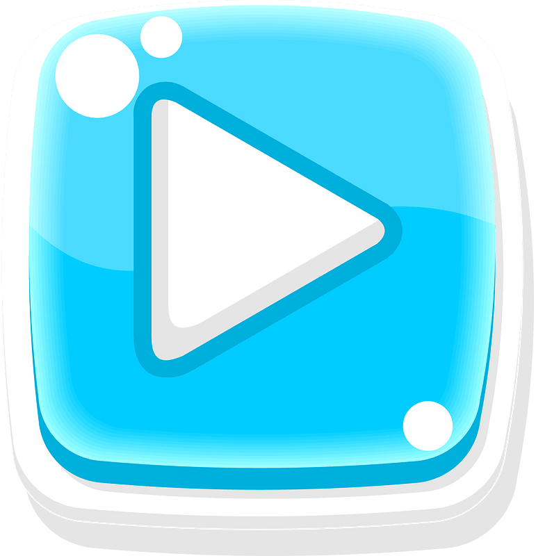 Rounded blue play button right icon. Free download transparent .PNG ...
