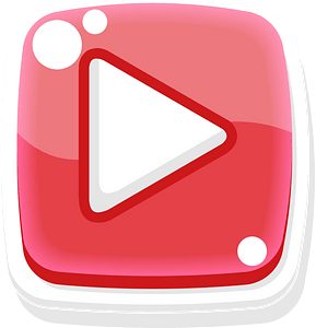 Rounded red play button right - Free vector icons on creazilla.com