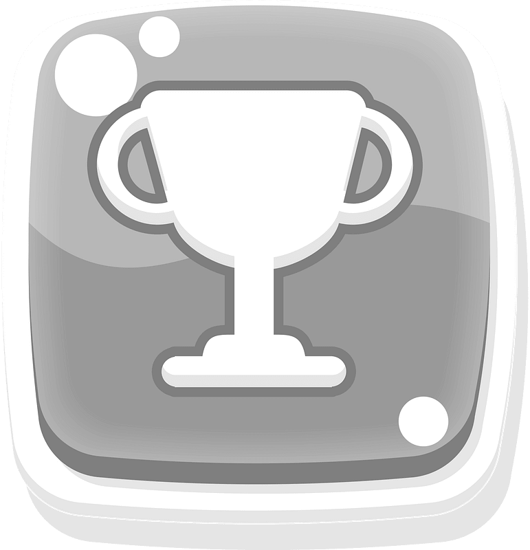 Rounded grey trophy button - Free vector icons on creazilla.com