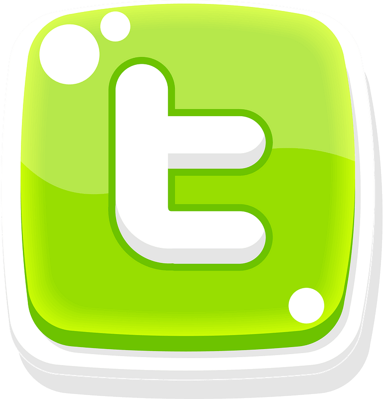 Rounded green twitter button icon. Free download transparent .PNG ...