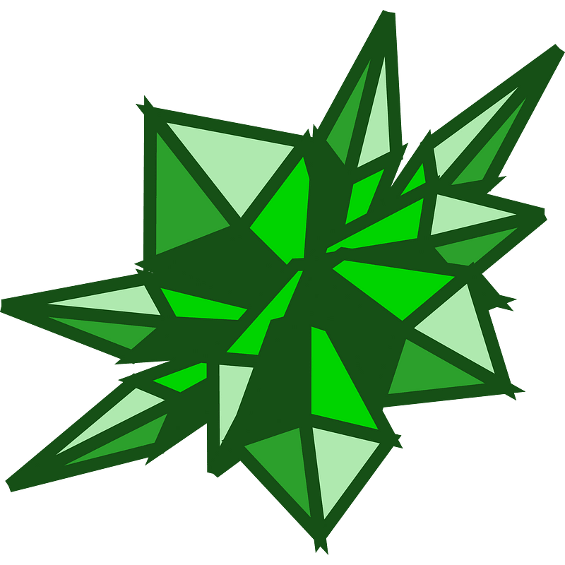 Many big green crystals - Free vector icons on creazilla.com