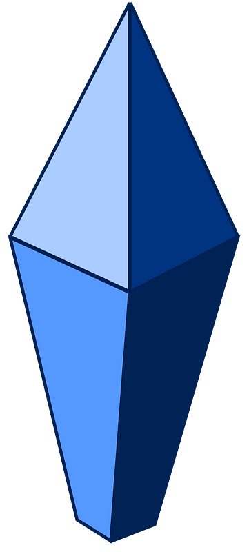 Blue medium crystal icon. Free download transparent .PNG | Creazilla