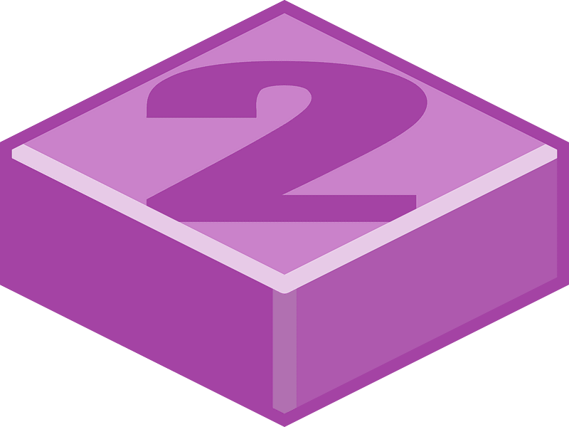 Purple tile 2 two icon. Free download transparent .PNG | Creazilla