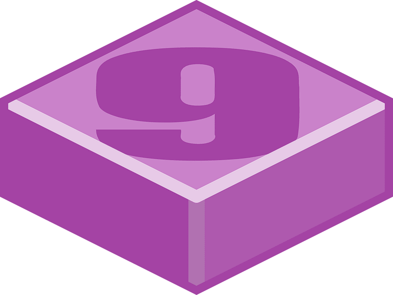 Purple tile 9 nine icon. Free download transparent .PNG | Creazilla