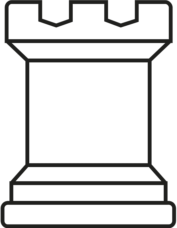 Rook white chess icon. Free download transparent .PNG | Creazilla