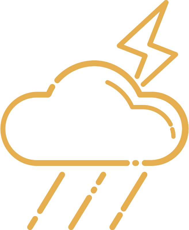 Yellow thunder and cloud icon. Free download transparent .PNG | Creazilla