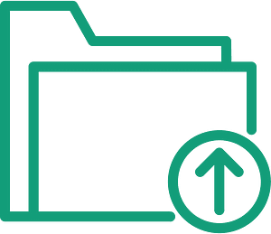 Green upload icon. Free download transparent .PNG | Creazilla