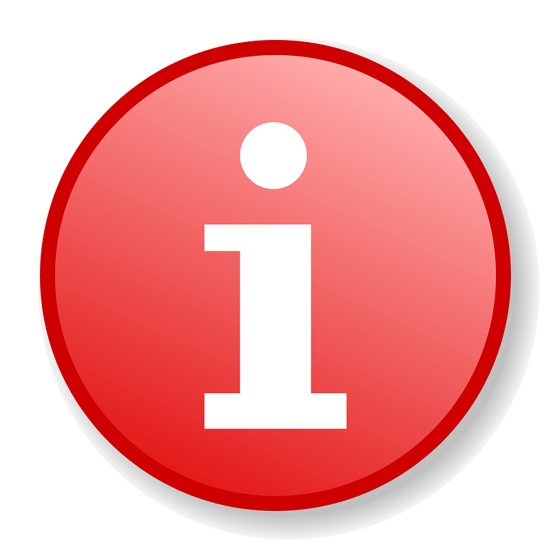 Red information icon. Free download transparent .PNG | Creazilla