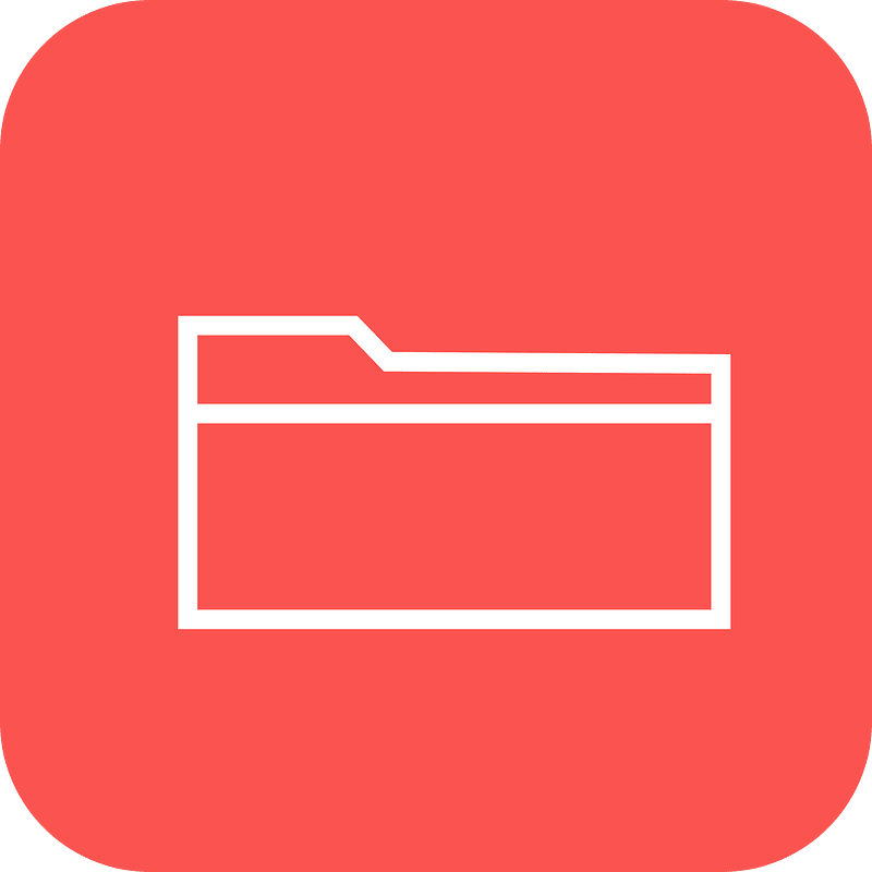 Folder minimalist colorful icon. Free download transparent .PNG | Creazilla