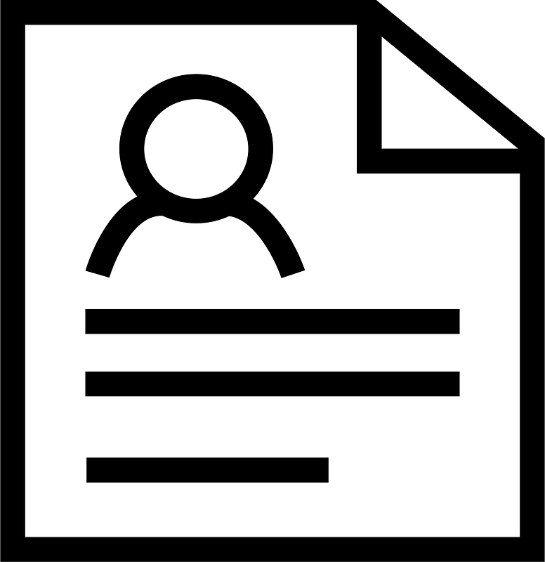 Adress card outline simple - Free vector icons on creazilla.com