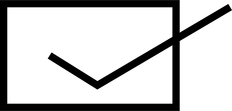 Done outline simple icon. Free download transparent .PNG | Creazilla