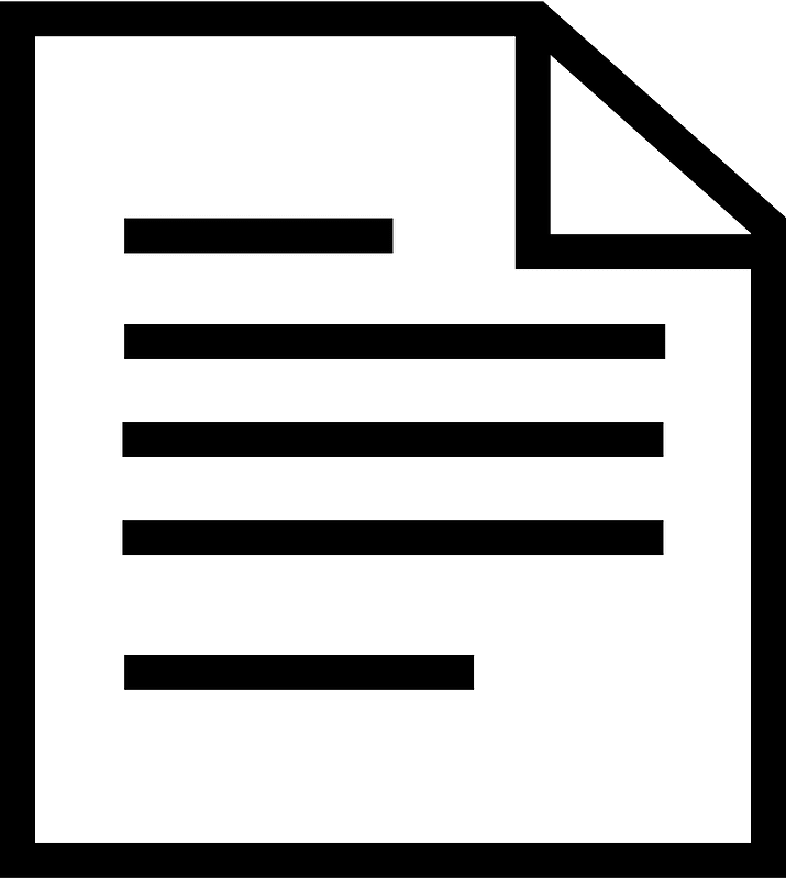 Document outline simple icon. Free download transparent .PNG | Creazilla