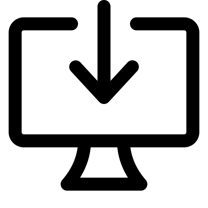 Desktop-download icon. Free download transparent .PNG | Creazilla