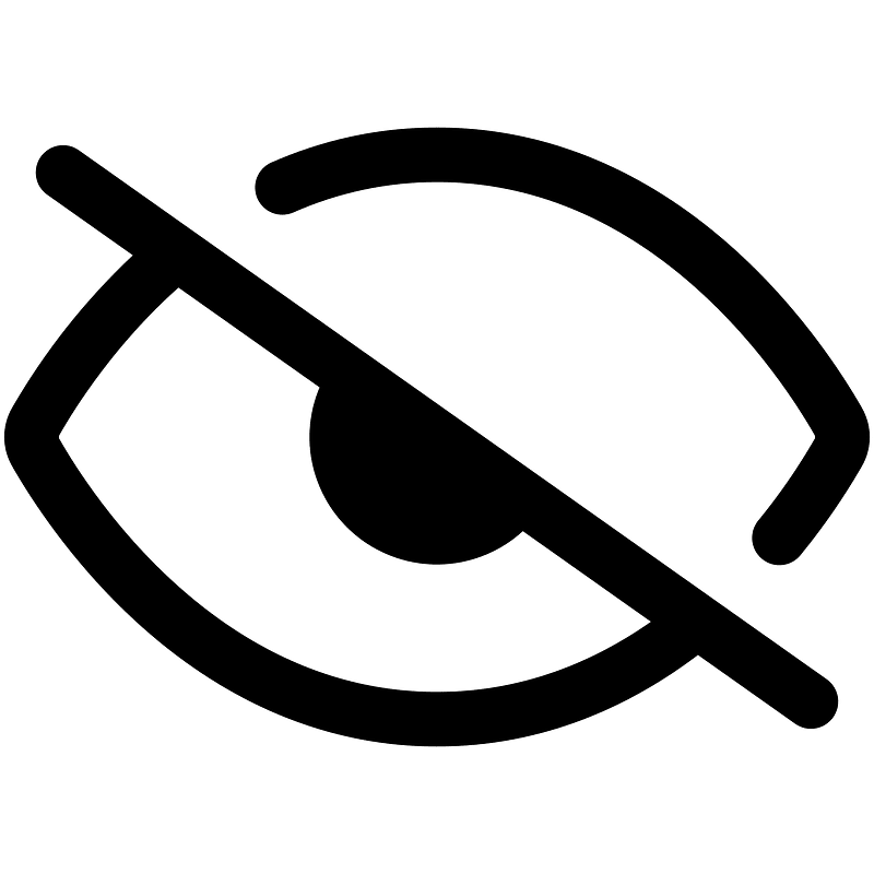 Eye-closed icon. Free download transparent .PNG | Creazilla