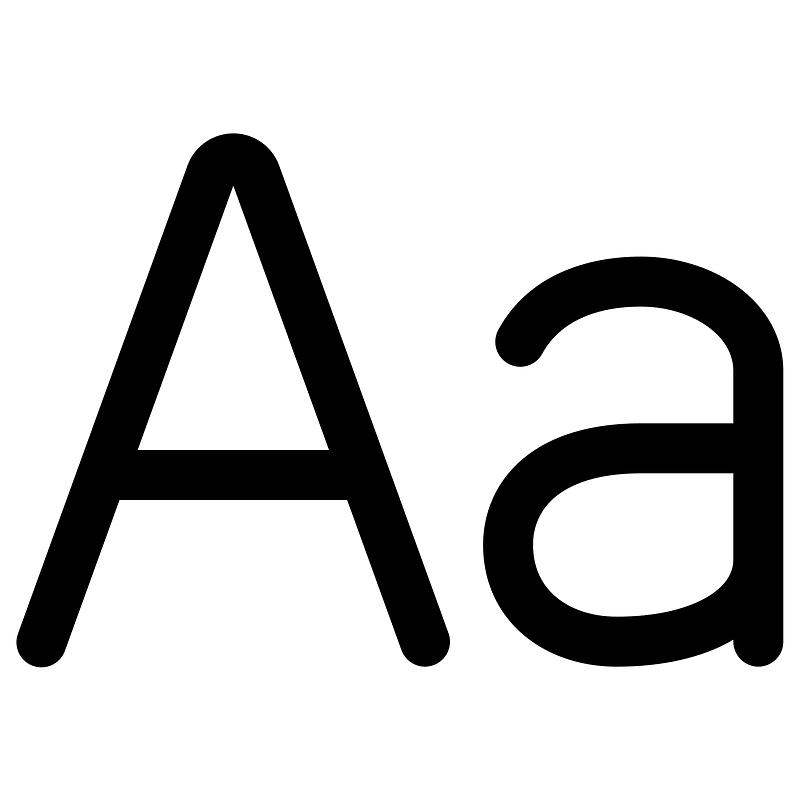 Typography icon. Free download transparent .PNG | Creazilla