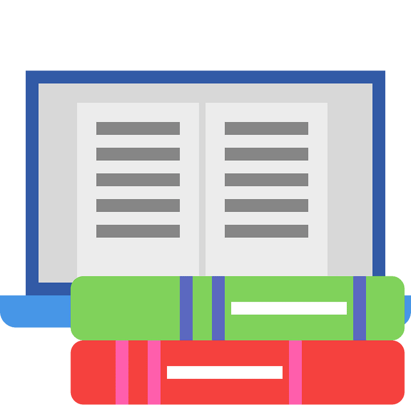 Laptop books icon. Free download transparent .PNG | Creazilla