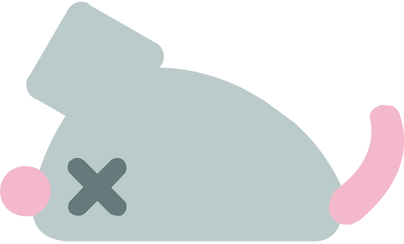 Grey mouse 03 dead - Free vector icons on creazilla.com