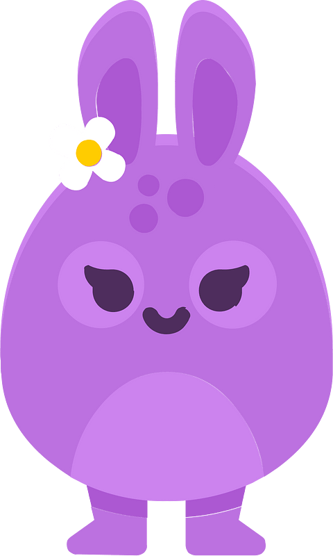 Purple rabbit icon. Free download transparent .PNG | Creazilla