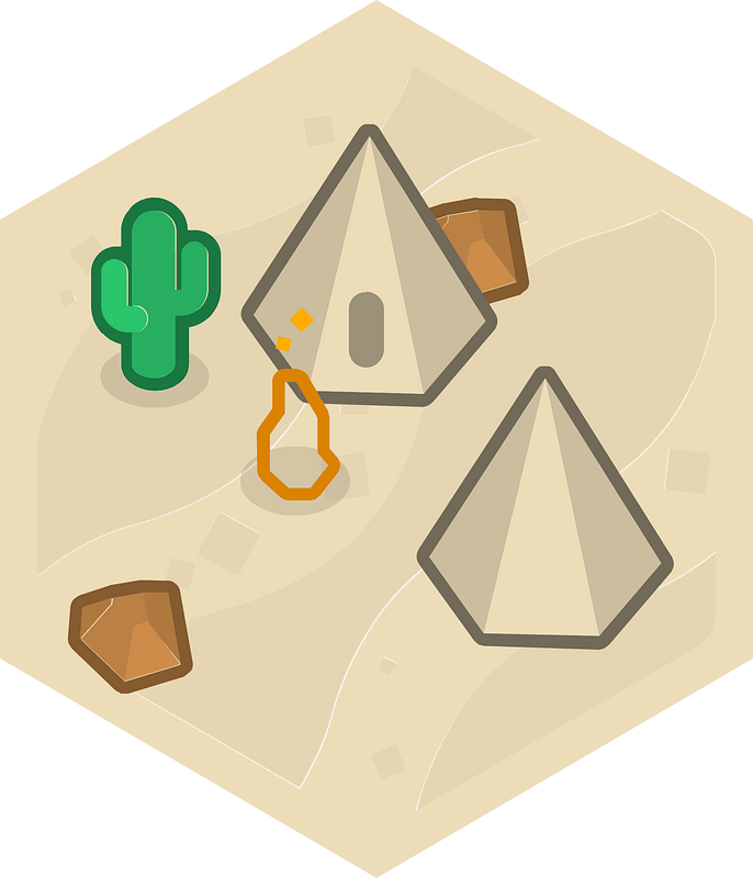 Hexagon built up beige land 08 tent icon. Free download transparent ...