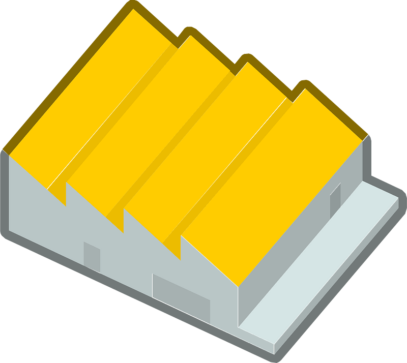 Yellow isometric building icon. Free download transparent .PNG | Creazilla