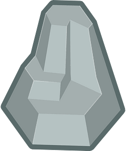 Isometric grey rock icon. Free download transparent .PNG | Creazilla